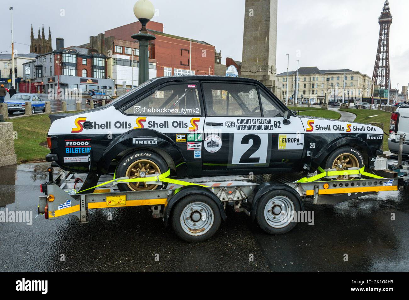 Ford Escort Mark 2 rally car. Blackpool Ford Day 2022 Stock Photo - Alamy
