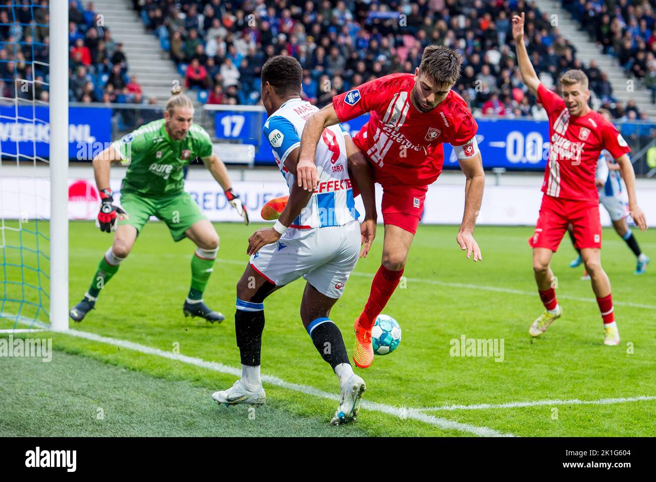 HeereNVEEN - (lr) during Amin Sarr of SC Heerenveen, Robin Propper of FC Twente the Dutch ...