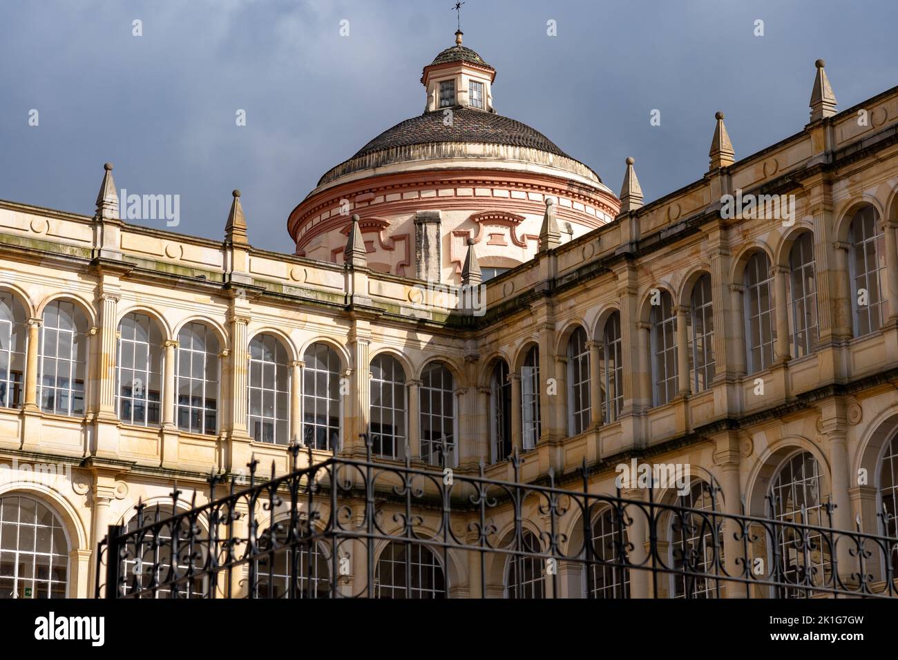 San Bartolome High School with San Ignacio Church in La Candelaria in ...
