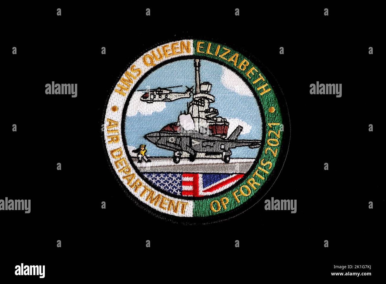 HMS Queen Elizabeth Air Department Patch Stock Photo - Alamy