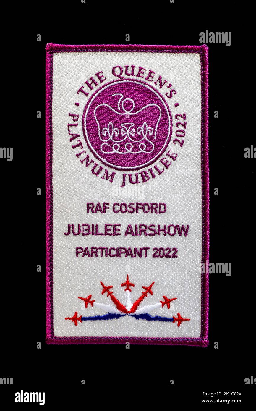 RAF Cosford Airshow Participant Patch 2022 Queen's Platinum Jubilee Red ...