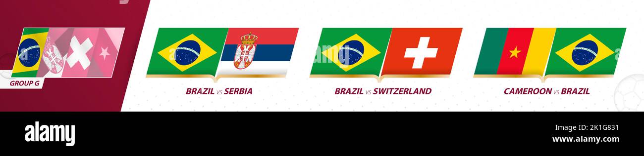 Brazil football team games in group G of International football ...