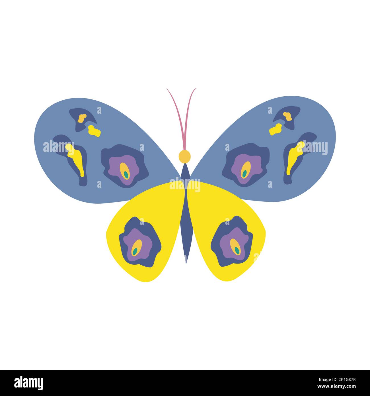 Colorful butterfly. Exotic flying insects. Vector illustration Stock ...
