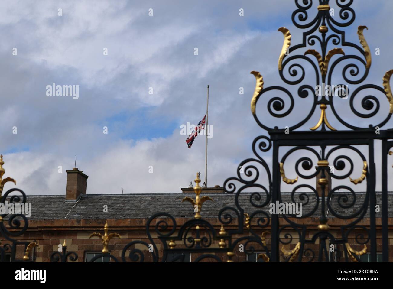 Union Jack flies at half mast at Hillsborough Castle, Royal ...