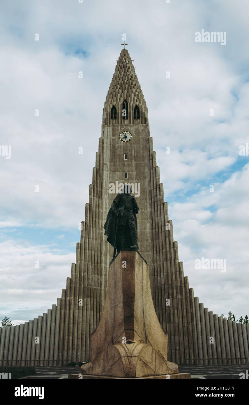 Church of Hallgrímur - Hallgrímskirkja - in the city of Reykjavik ...