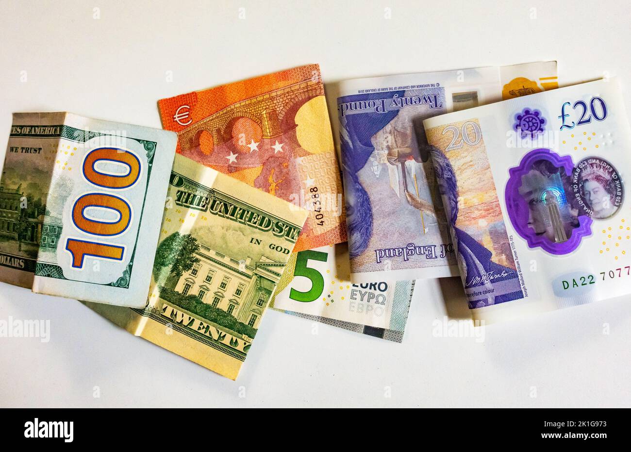 Cash Folding Bills In Three Currencies US Dollars Euros And Cash Folding Bills In Three Currencies US Dollars Euros And