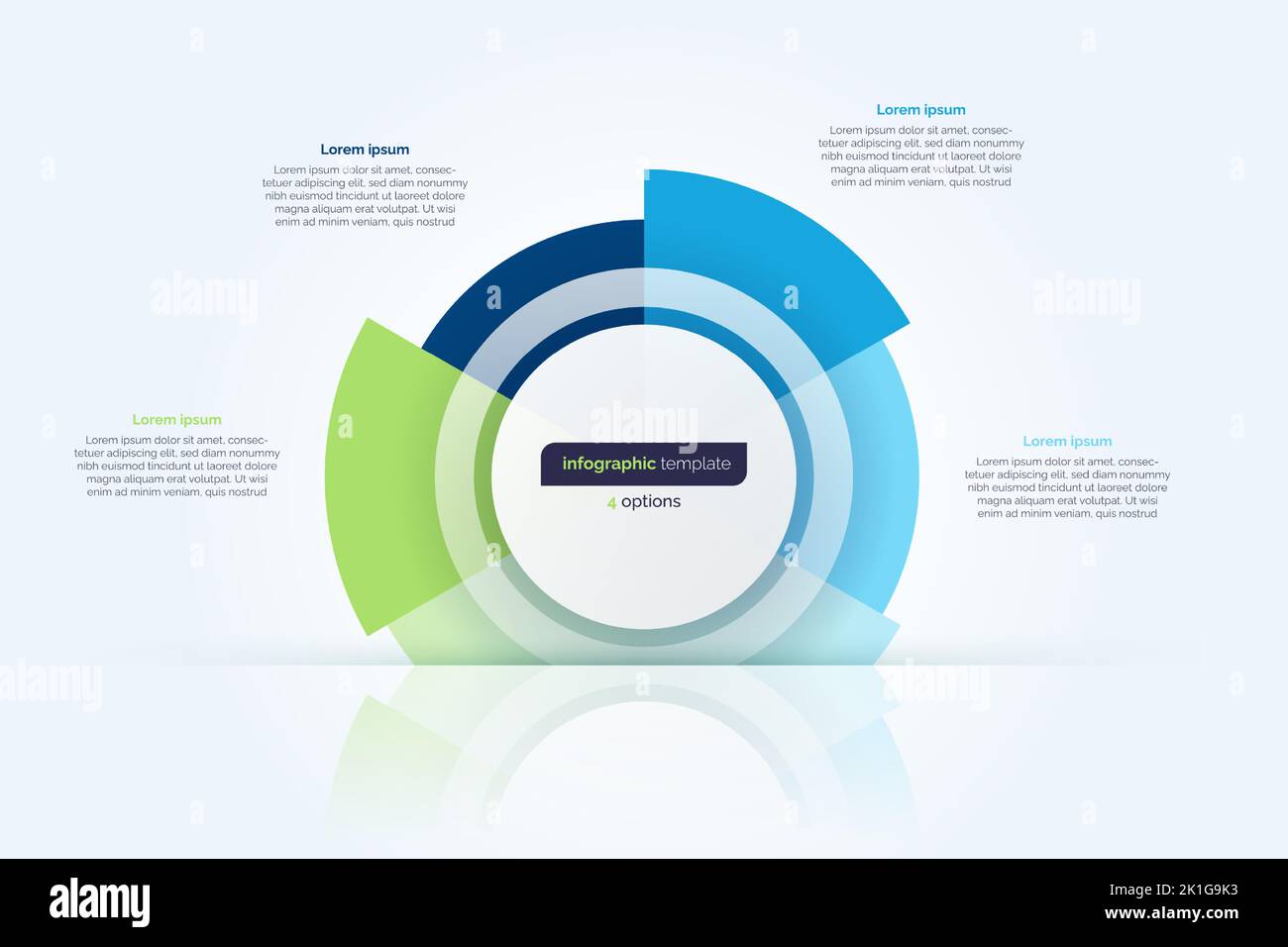 Four option circle infographic design template. Vector illustration Stock Vector Image & Art - Alamy