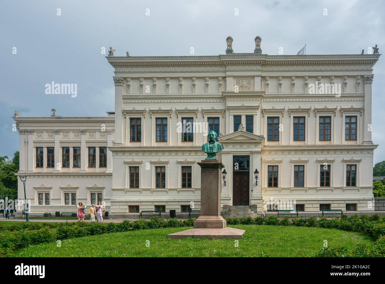 The entrance of the University Main Building of Lund University with ...