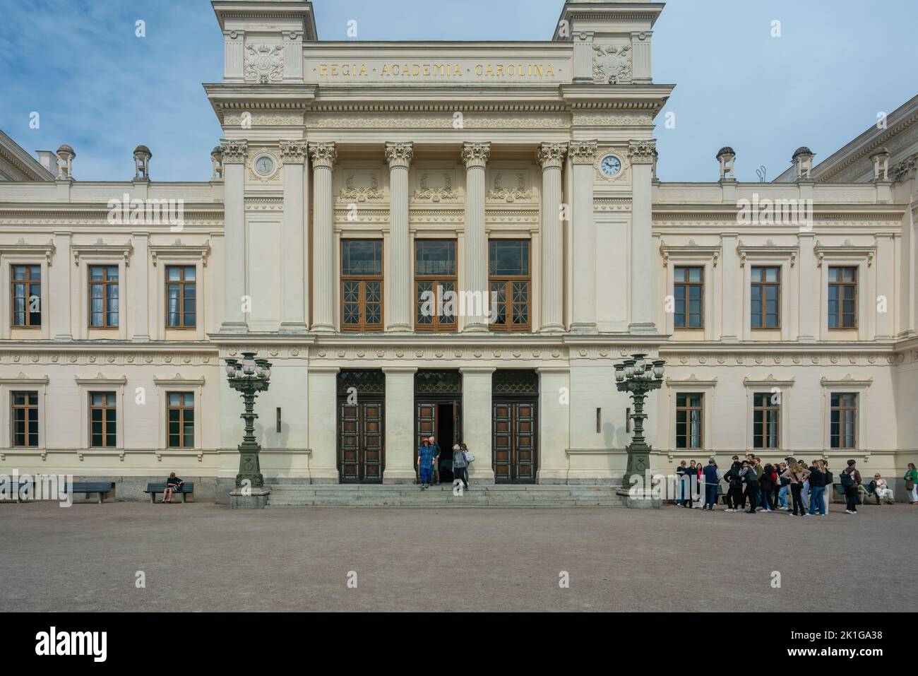 The entrance of the University Main Building of Lund University, Lund ...