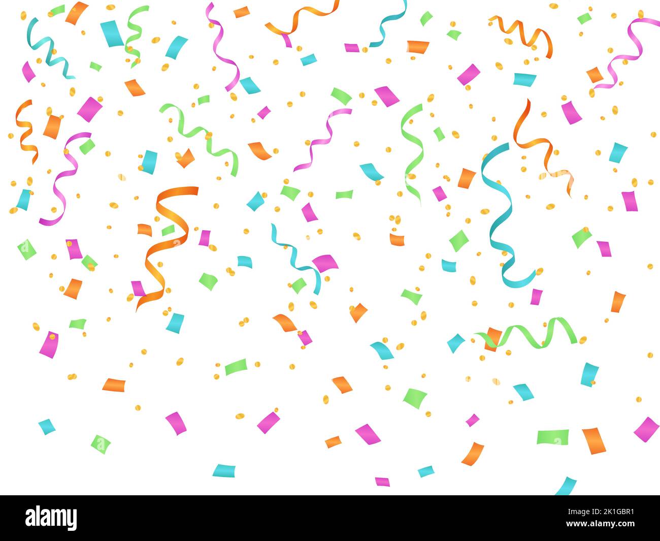 Colorful falling confetti vector illustration Stock Vector Image & Art ...