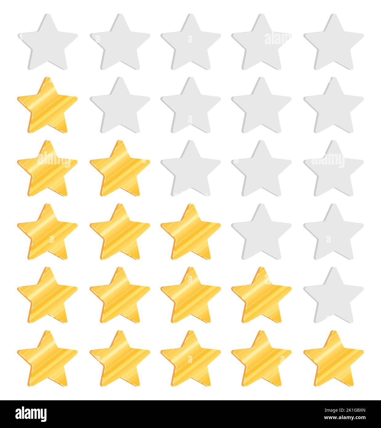 Stars as rating for evaluating product Stock Vector Image & Art - Alamy