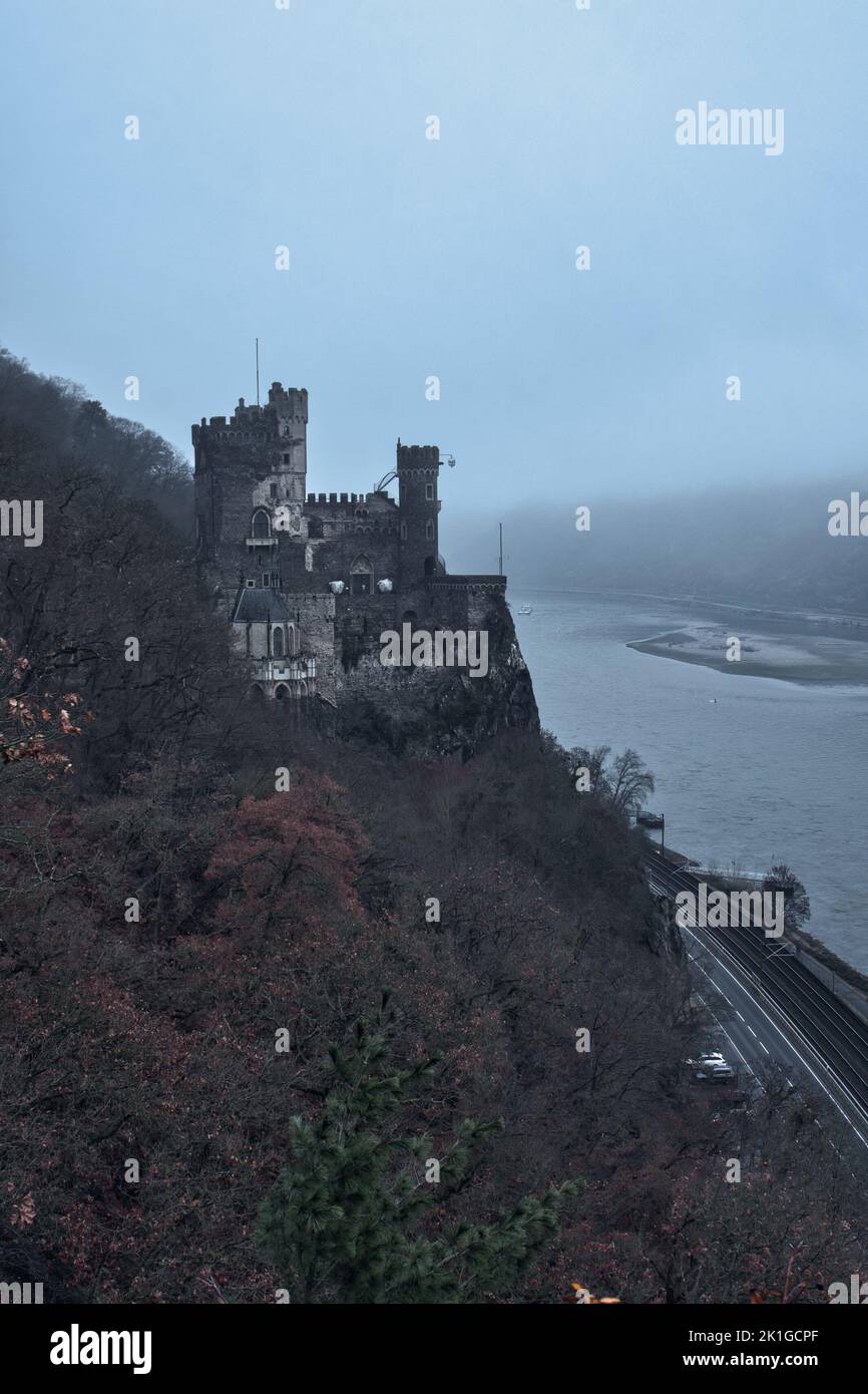 Burg rheinstein castle on rhine river hi-res stock photography and ...