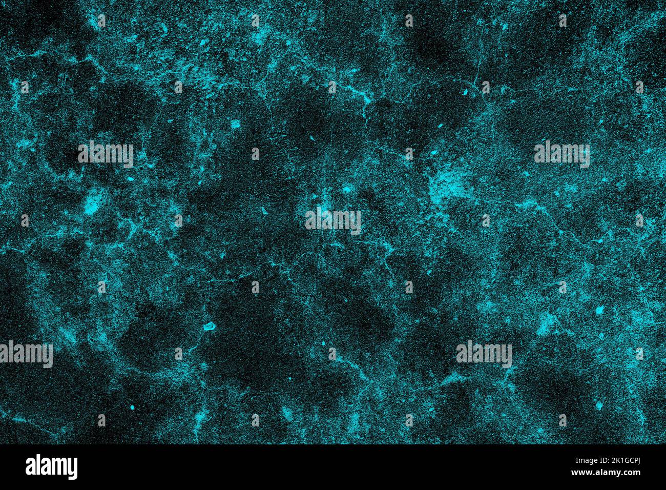 Abstract grunge textured dark cyan color cracked concrete plaster wall ...