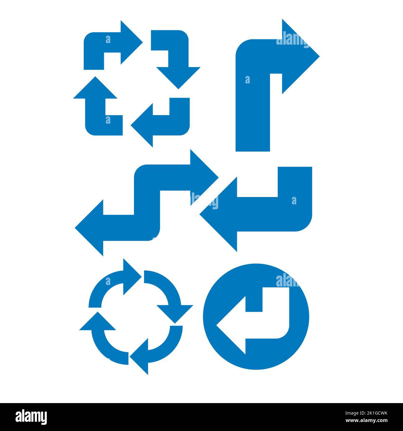 Pointing you in the right direction. Computer graphic of a collection ...