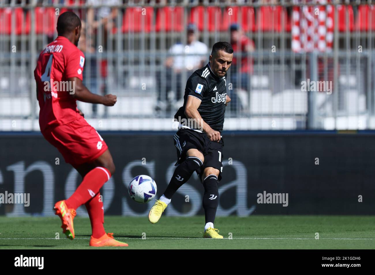 Filip Kostic of Juventus Fc and Marlon Santos of Ac Monza battle for ...