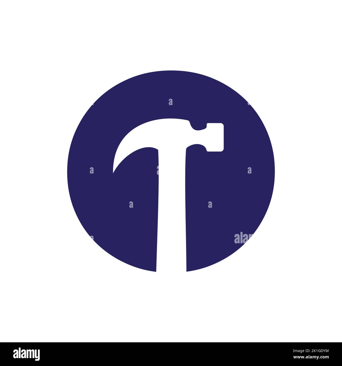 Letter O Hammer Logo Concept For Construction, Woodworking Company Repair Symbol Vector Template ...