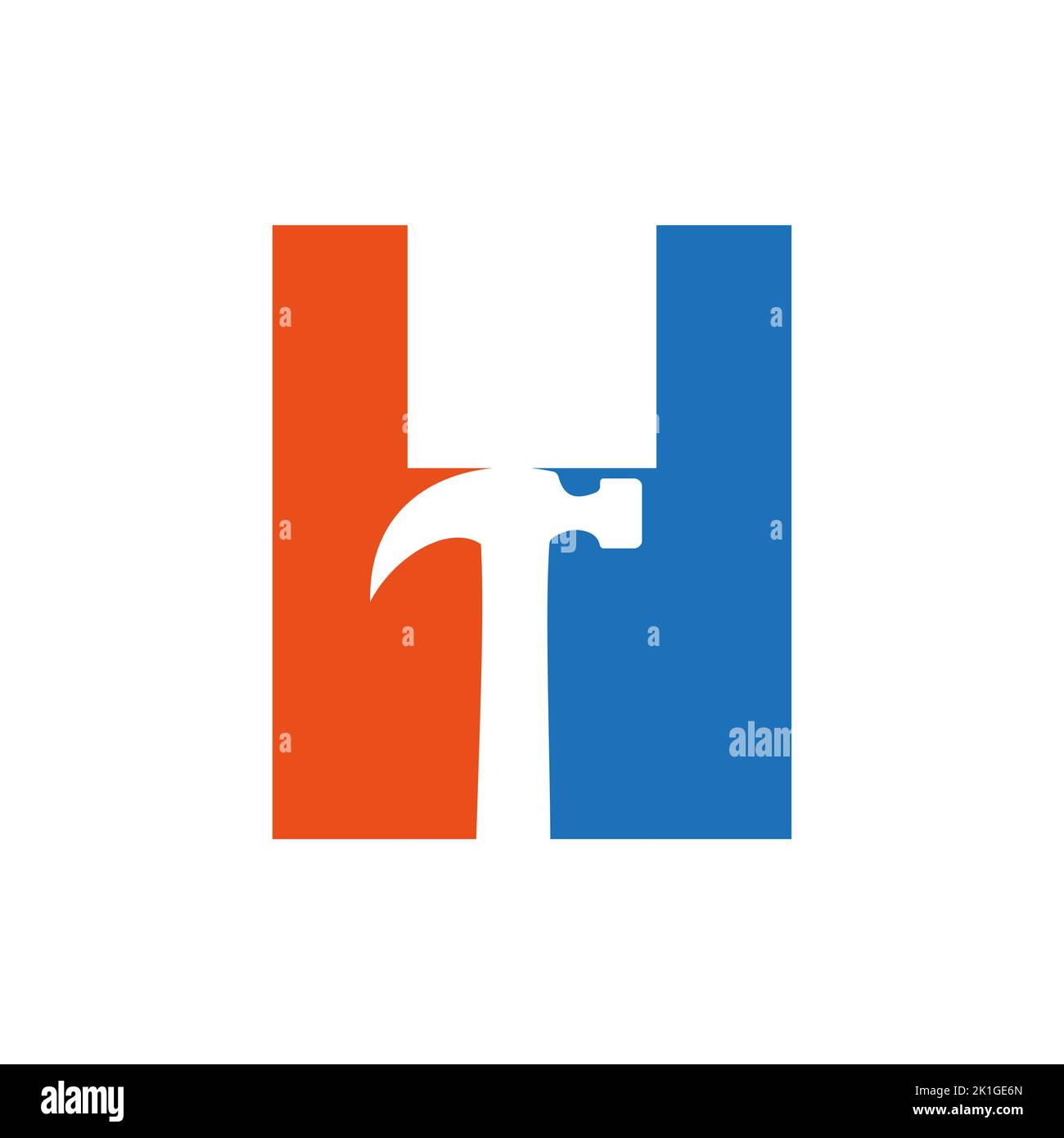 Letter H Hammer Logo Concept For Construction, Woodworking Company ...