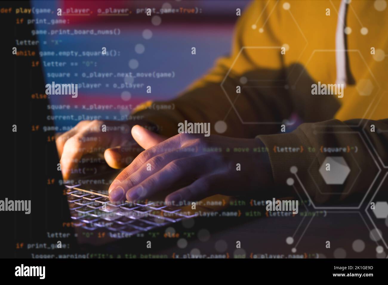 Hands typing on laptop create hi-res stock photography and images - Alamy