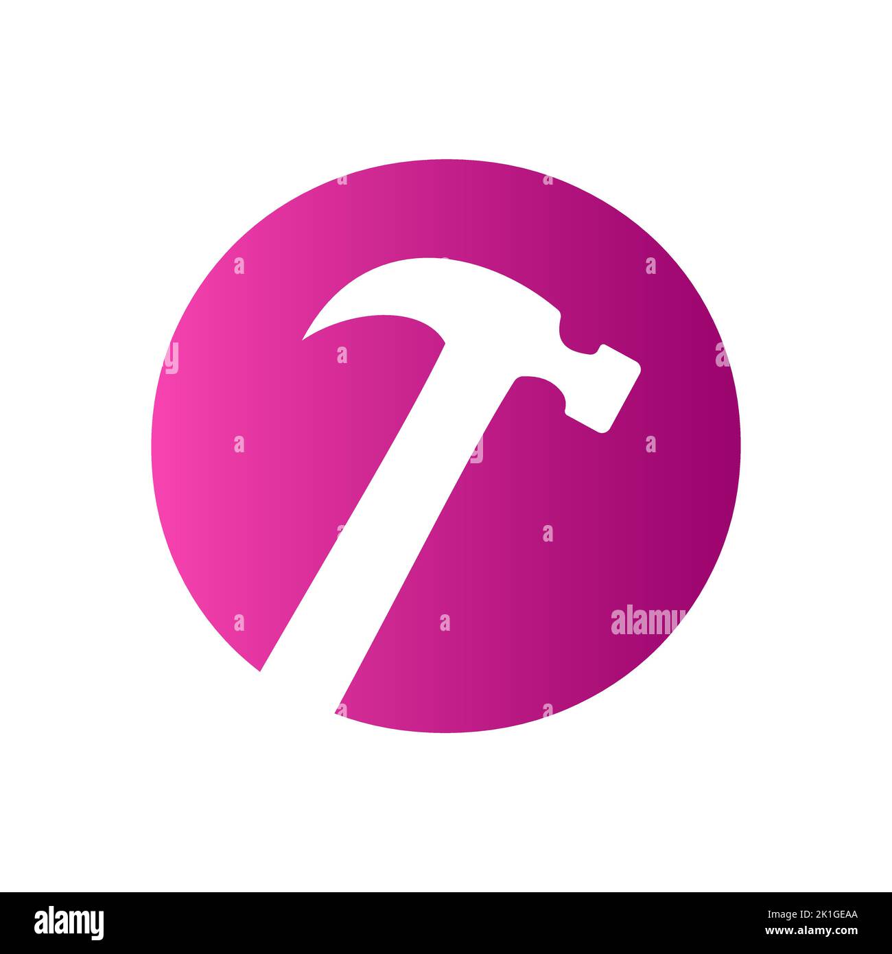 Letter O Hammer Logo Concept For Construction, Woodworking Company ...