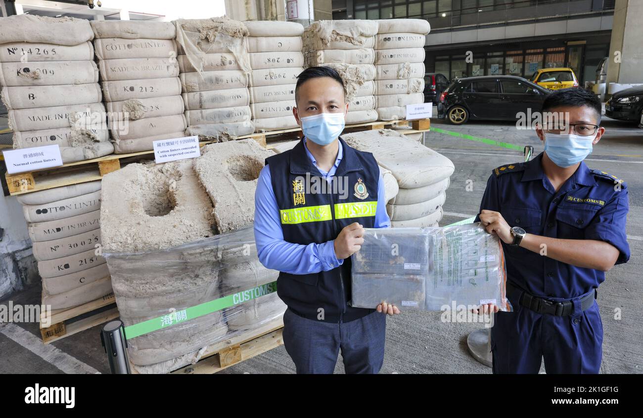 (Left) Ho Ming-wai, Senior Investigator of Hong Kong Customs & Excise ...