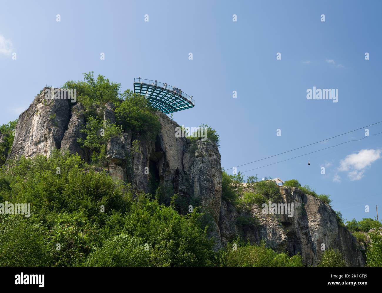 Karabuk, Turkey, 19 Julay 2021: Karabuk Tokatli Canyon. Crystal glass ...