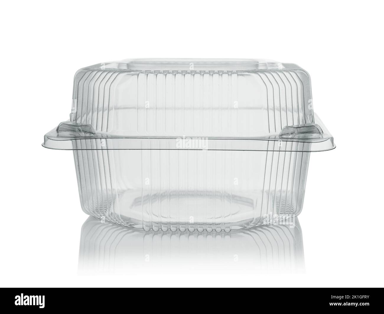 Closed disposable food container isolated on white Stock Photo - Alamy
