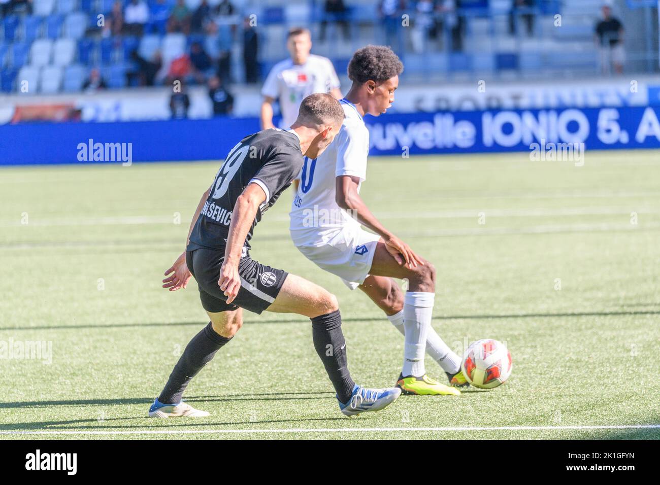 Lausanne Switzerland, 09/18/2022: Alvyn Sanches of FC Lausanne-Sport ...