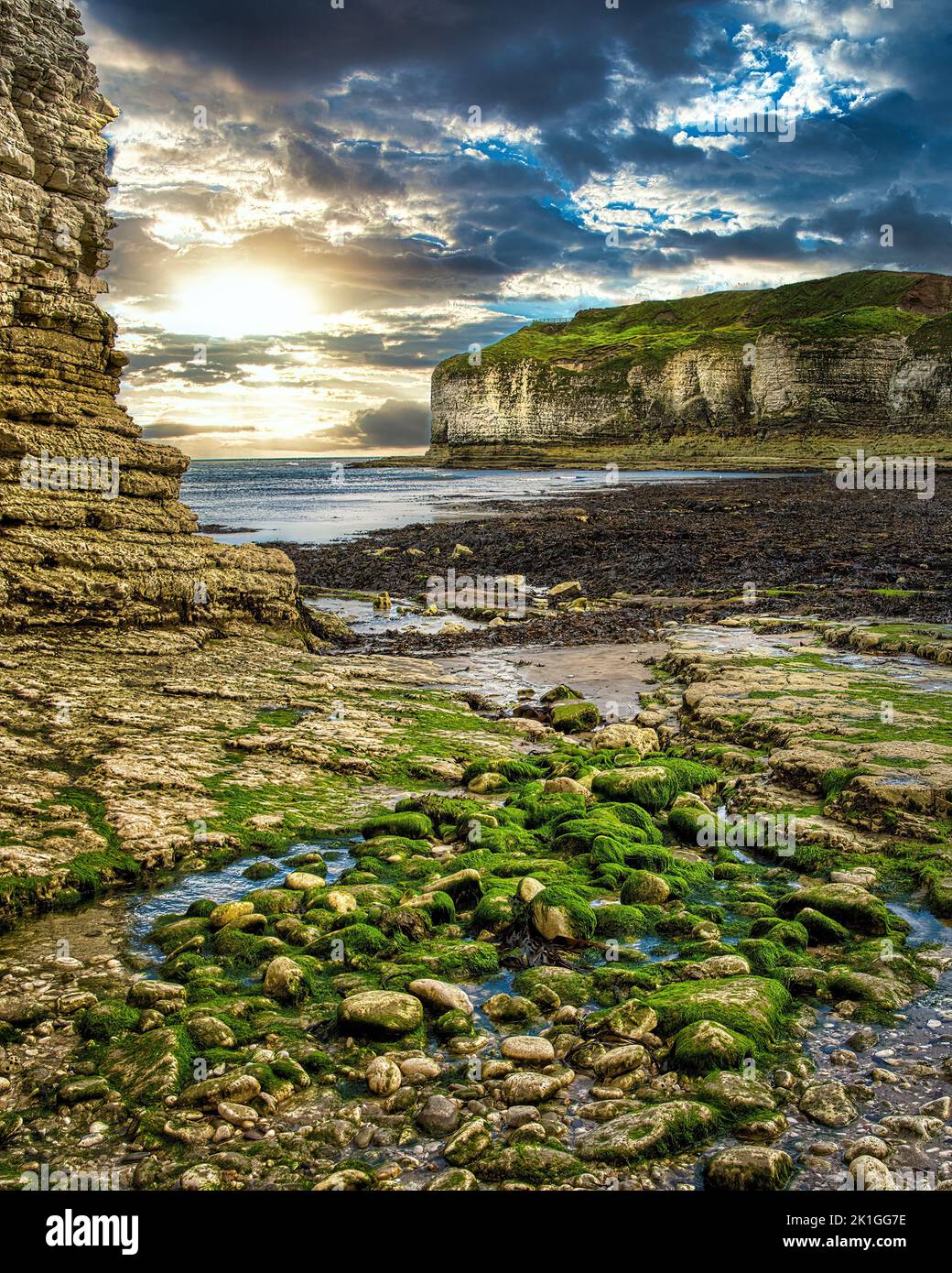 Flamborough Head Beach on the Coast of Yorkshire. A delightful gem of a ...