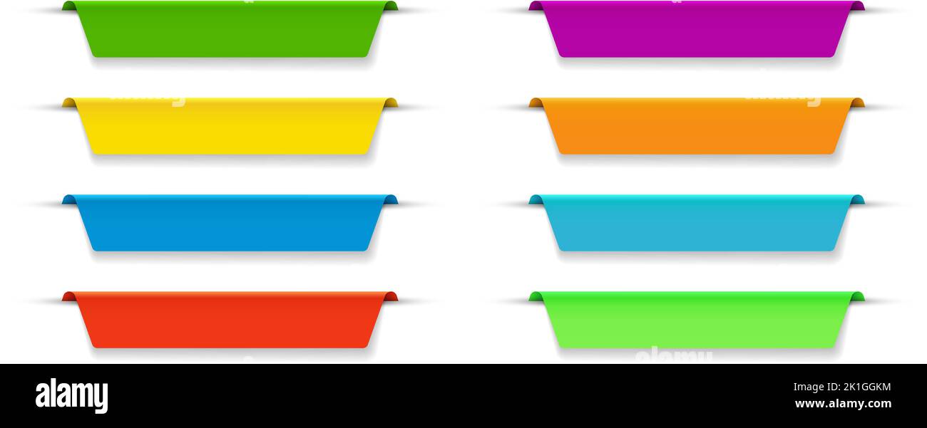 Infographic vivid ribbons. Banners templates for numbers, tabs labels ...