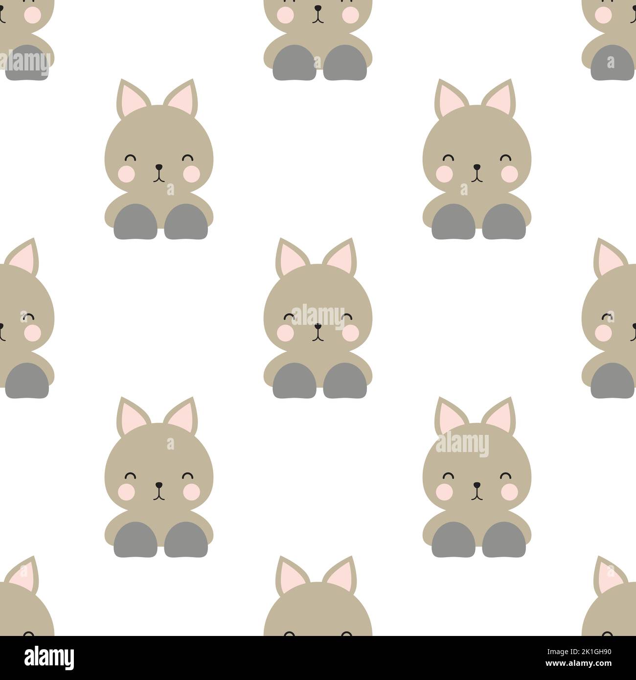 Simle or solid cat doll seamless texture Stock Vector Image & Art - Alamy