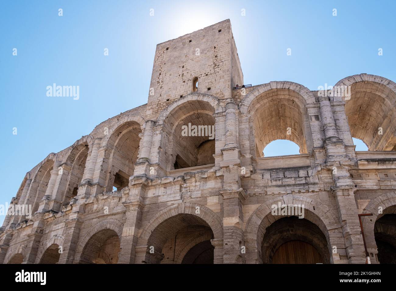 The Amphitheatre in Arles, Provence, France Stock Photo - Alamy