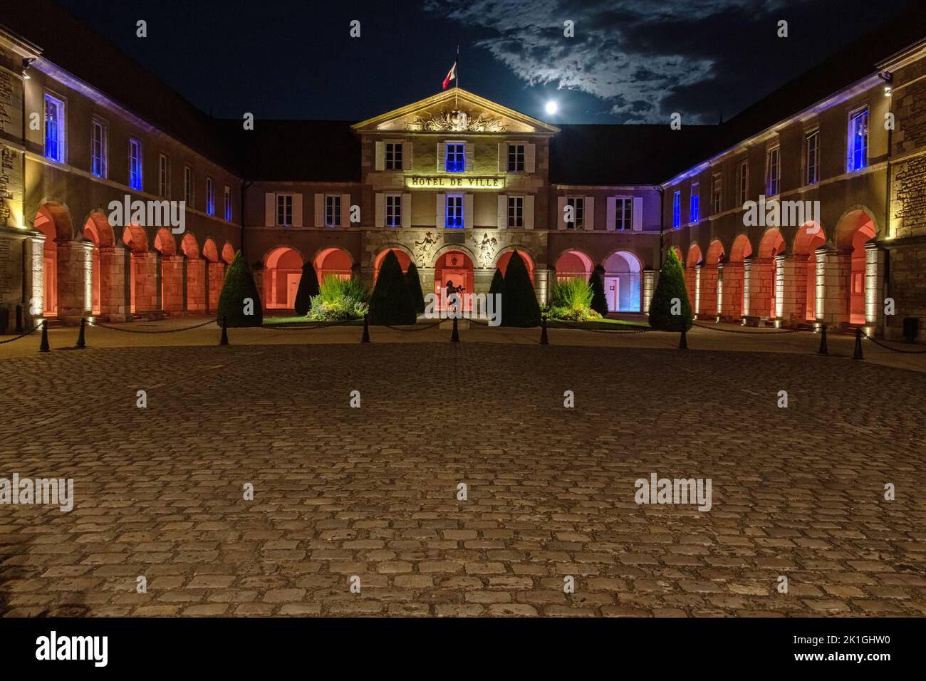 The Hotel De Ville at Night in Beaune, Burgundy, France Stock Photo - Alamy