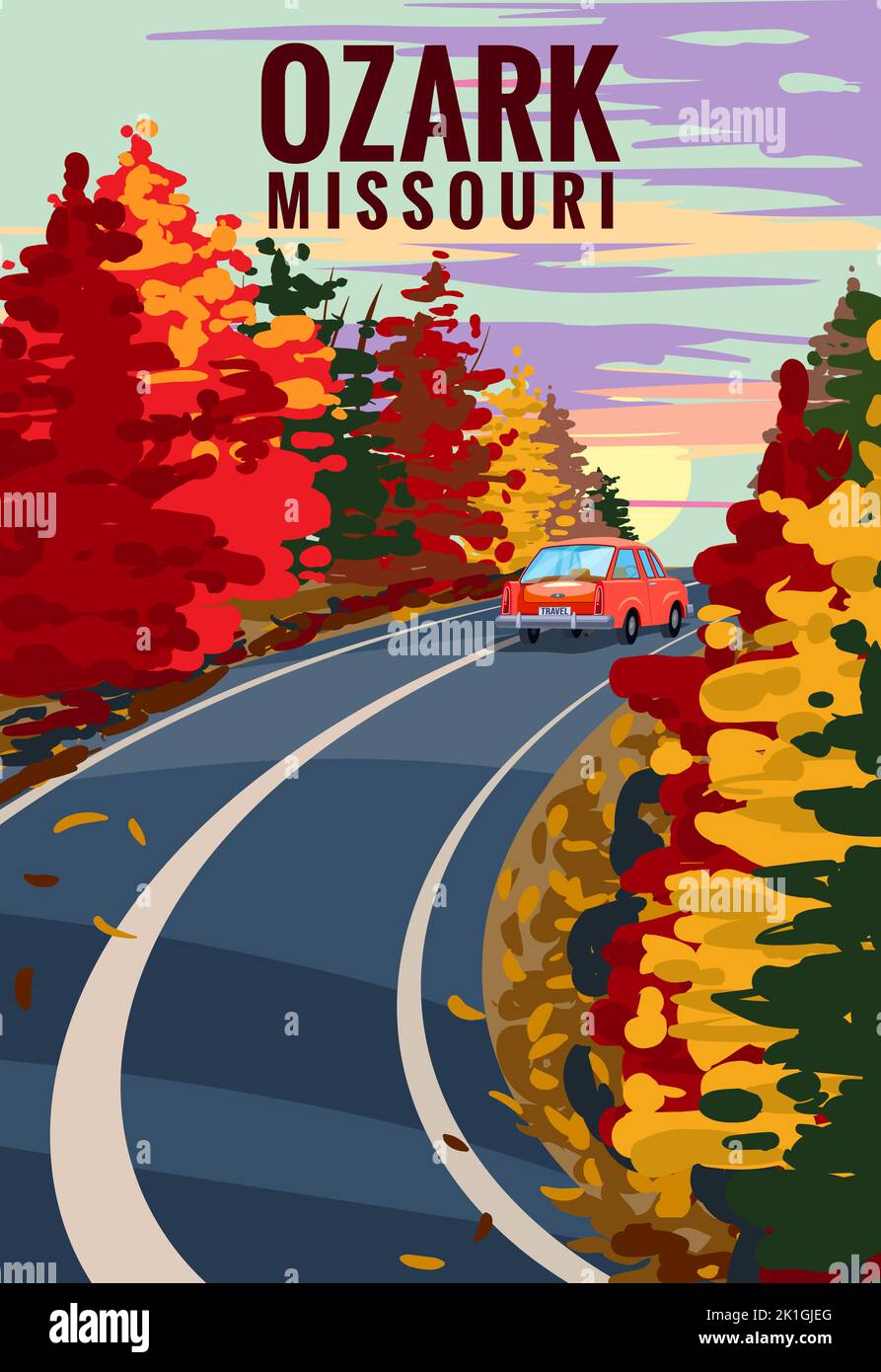 Vintage state park poster Stock Vector Images - Alamy