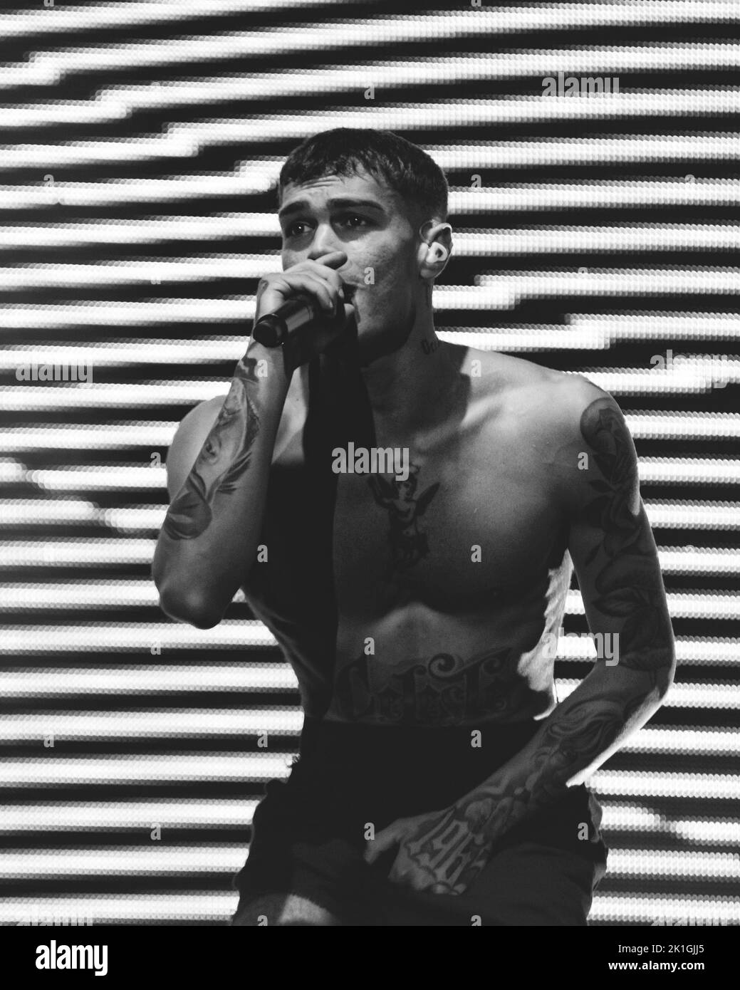 17/09/2022 - Italian rapper BLANCO performing live at Ippodromo SNAI in ...