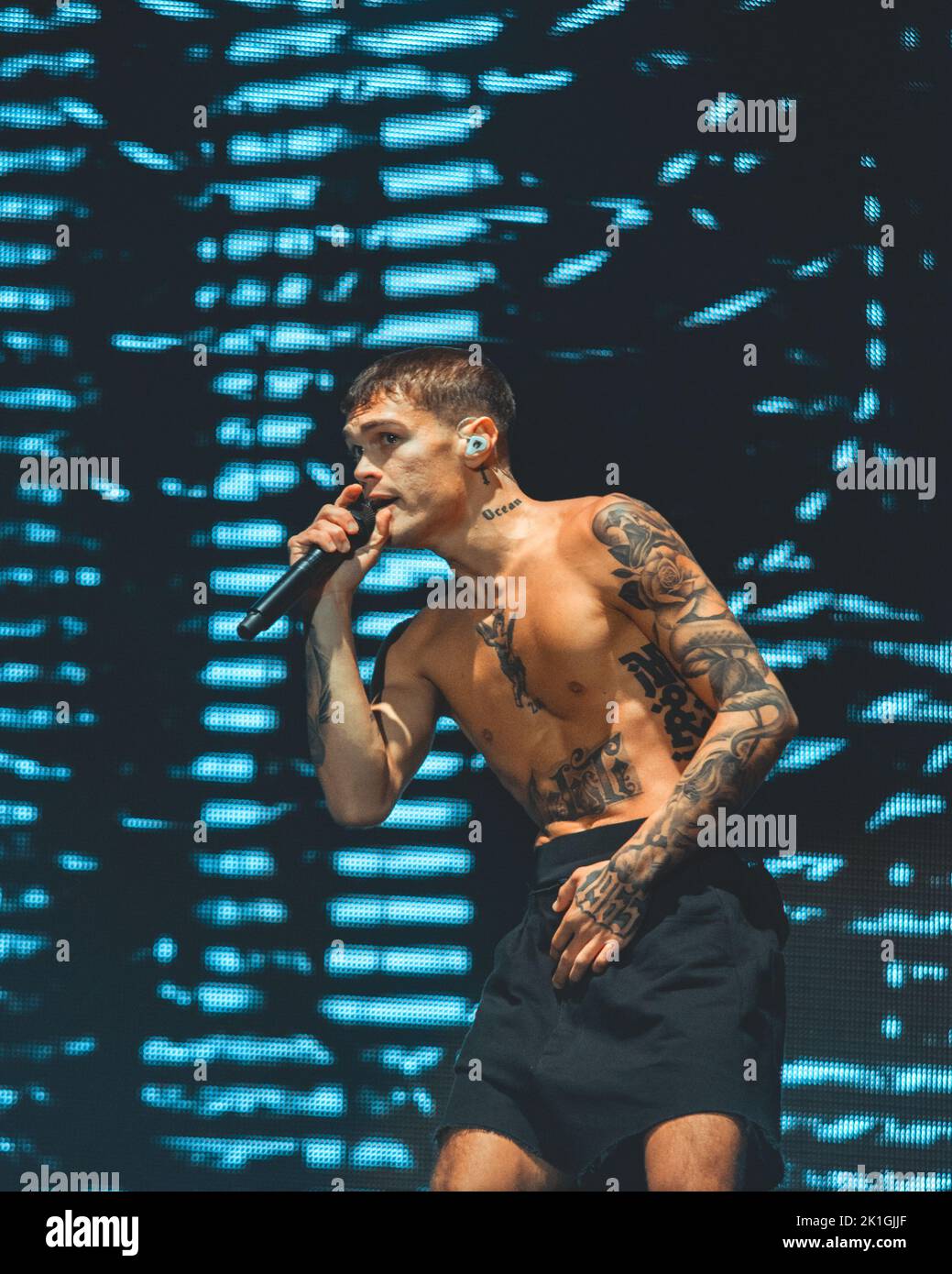 17/09/2022 - Italian rapper BLANCO performing live at Ippodromo SNAI in ...