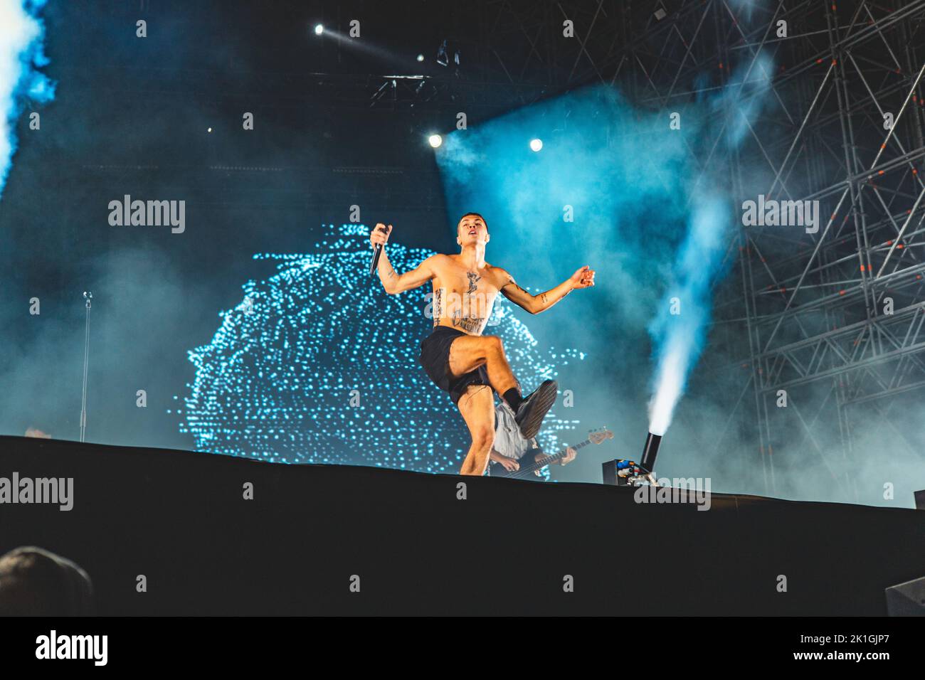 17/09/2022 - Italian rapper BLANCO performing live at Ippodromo SNAI in ...