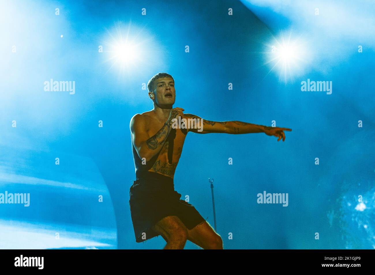 17/09/2022 - Italian rapper BLANCO performing live at Ippodromo SNAI in ...
