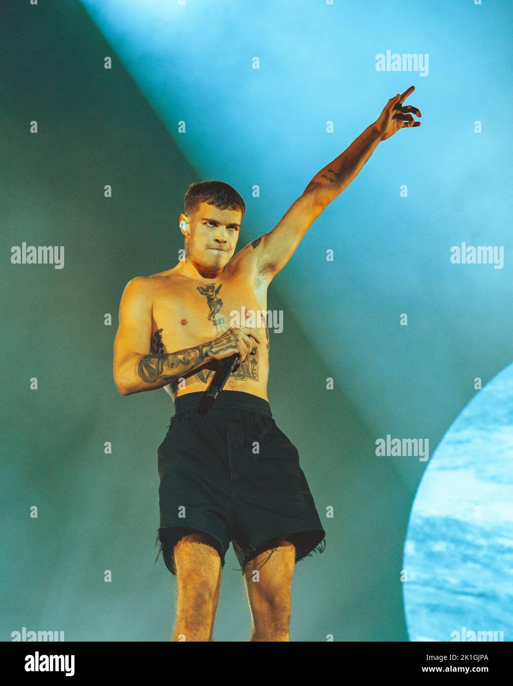 17/09/2022 - Italian rapper BLANCO performing live at Ippodromo SNAI in ...