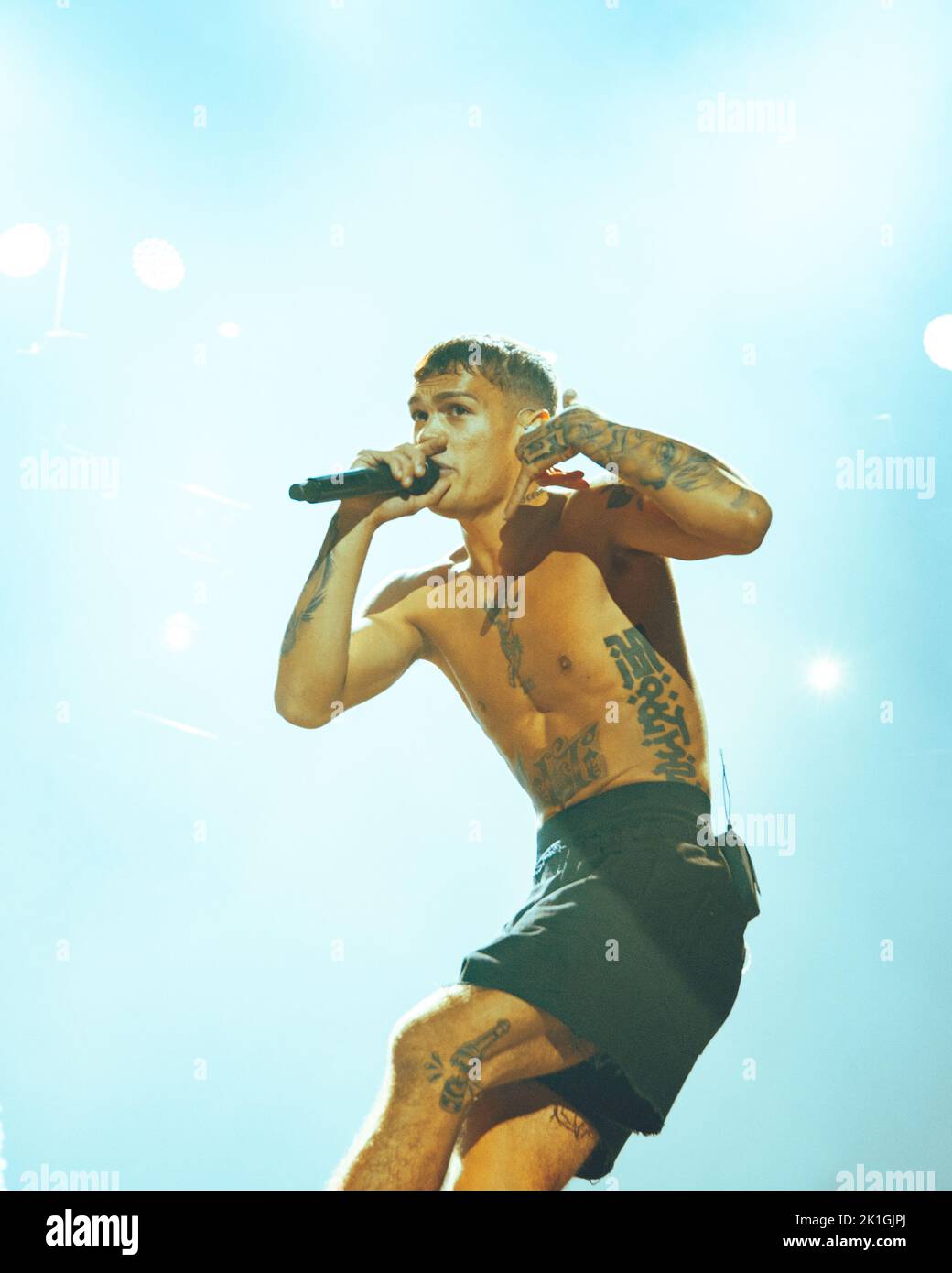 17/09/2022 - Italian rapper BLANCO performing live at Ippodromo SNAI in ...