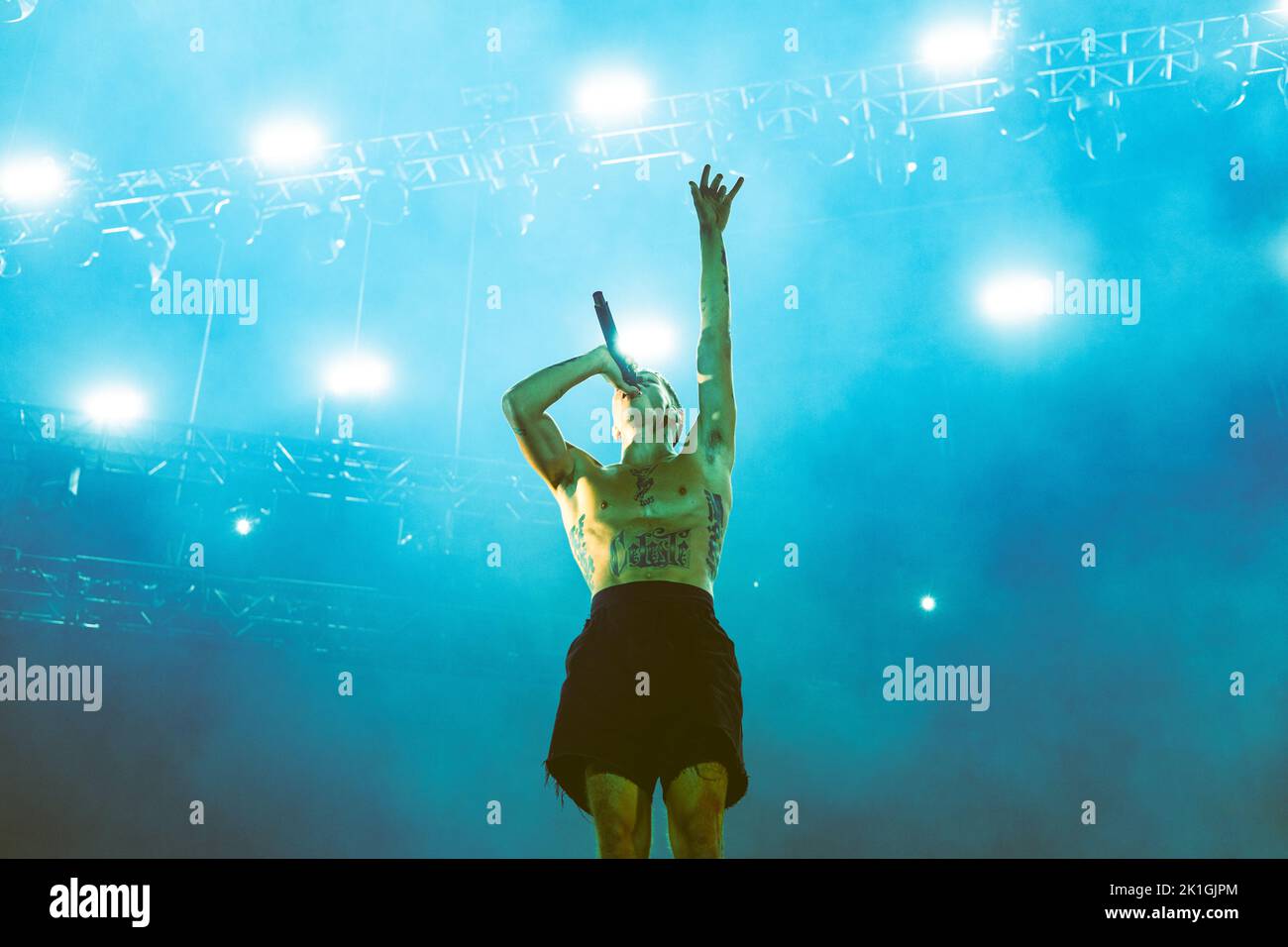 17/09/2022 - Italian rapper BLANCO performing live at Ippodromo SNAI in ...