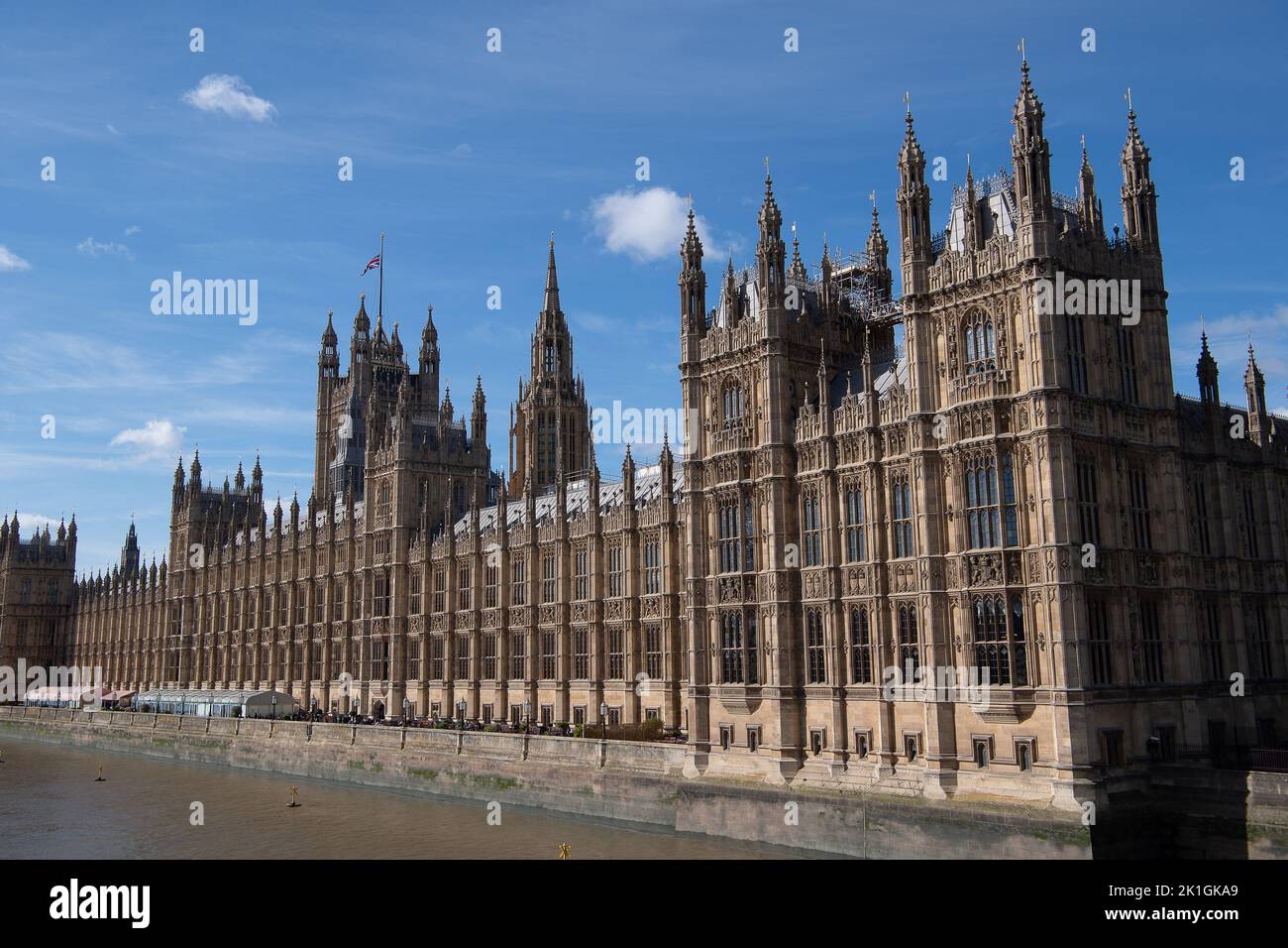 Westminster, London, UK. 18th September, 2022. The Union Jack flies at ...