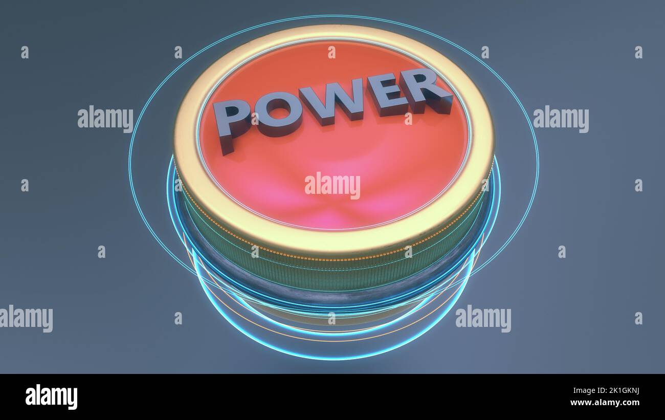 3D Render. Power text and abstract background Stock Photo - Alamy