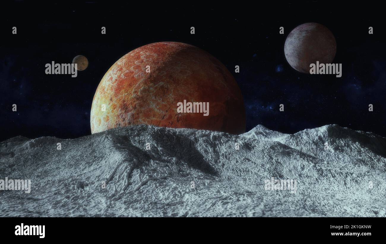 3d render. Imaginary fictional planet Stock Photo - Alamy