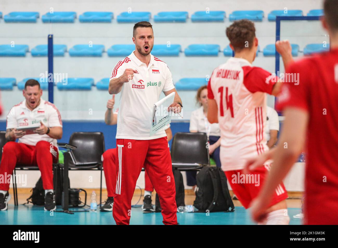 Mateusz Grabda (POL) Head coach of Poland national team during U20 ...