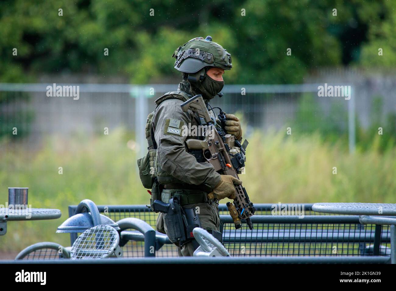 Berlin/Germany - September 18, 2022: German police tactical units, in ...