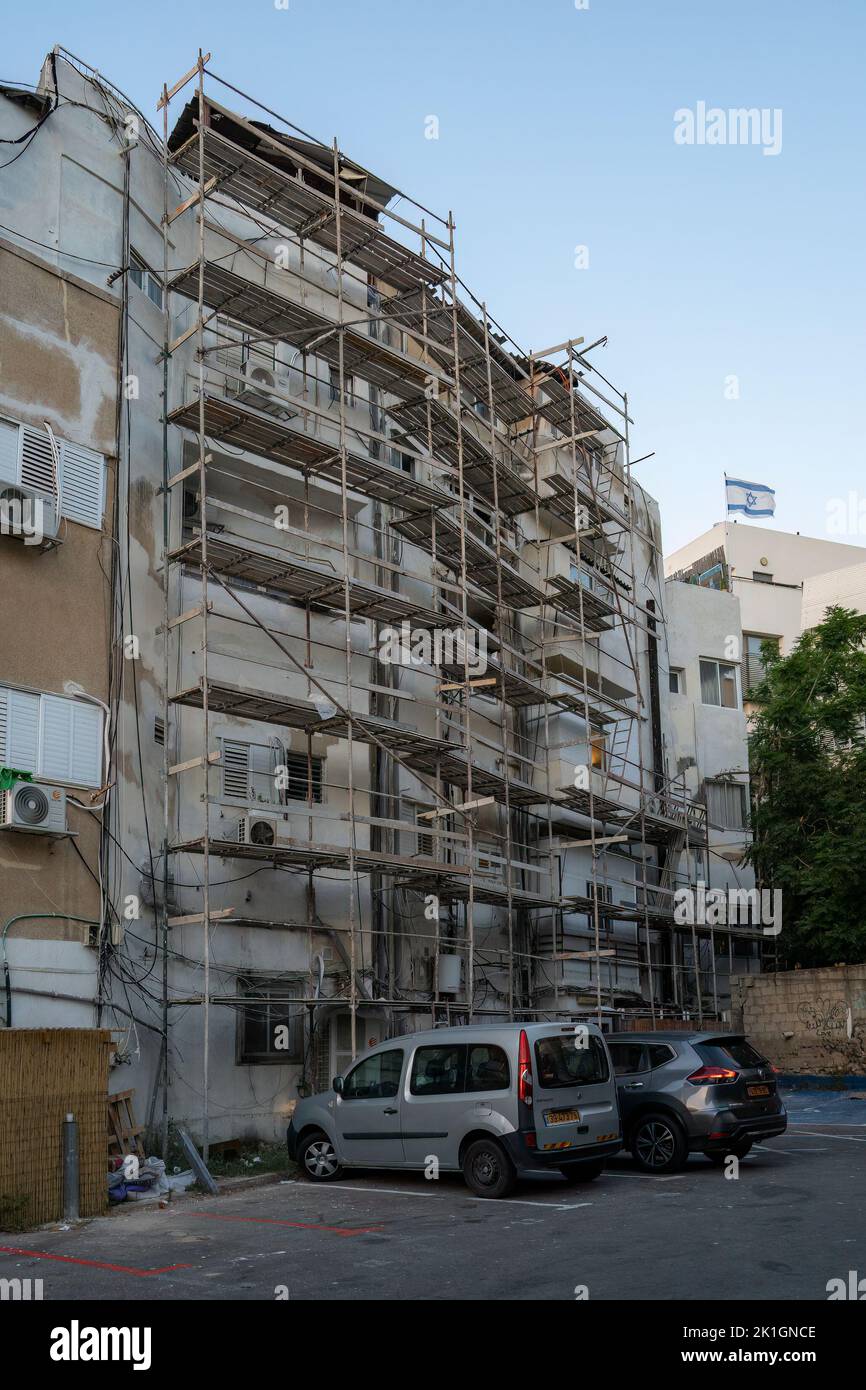 Tel Aviv, Israel - June 30th, 2022: Renovations of an old apartment ...