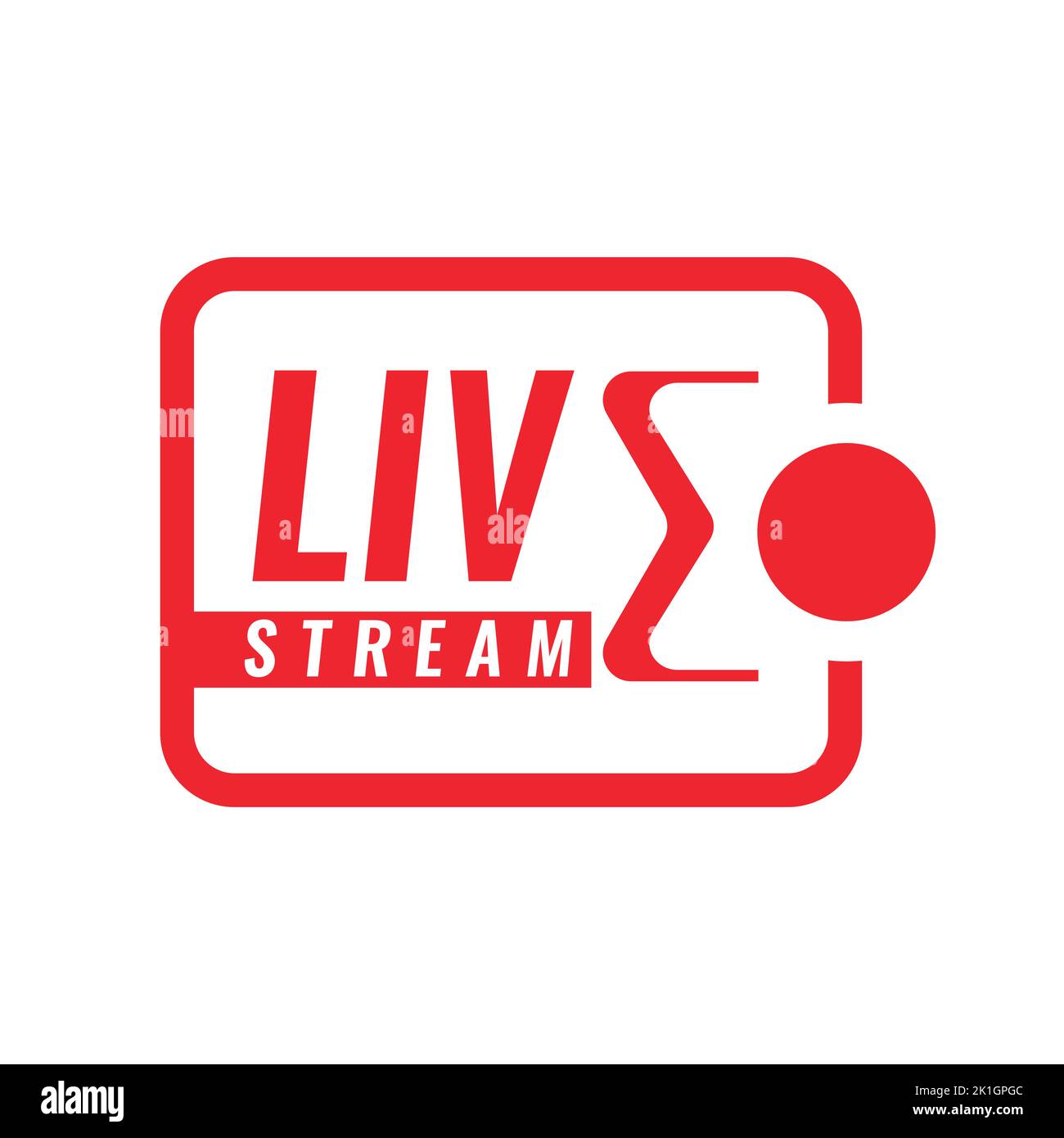 Live stream icon or symbol for broadcasting design Stock Vector Image ...