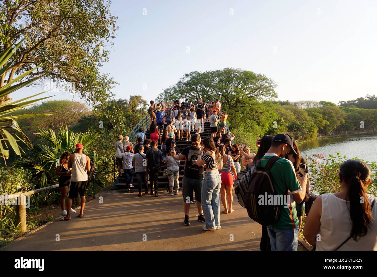 September 18, 2022, SÃ£o Paulo, SÃ£o Paulo, Brazil: People enjoy a ...
