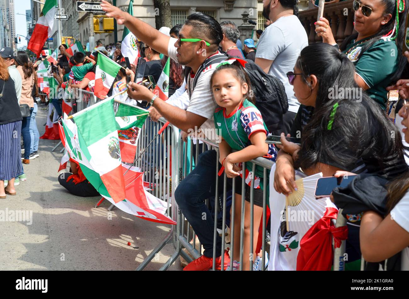 Spectators are seen waving the Mexican flags during the annual Mexican ...