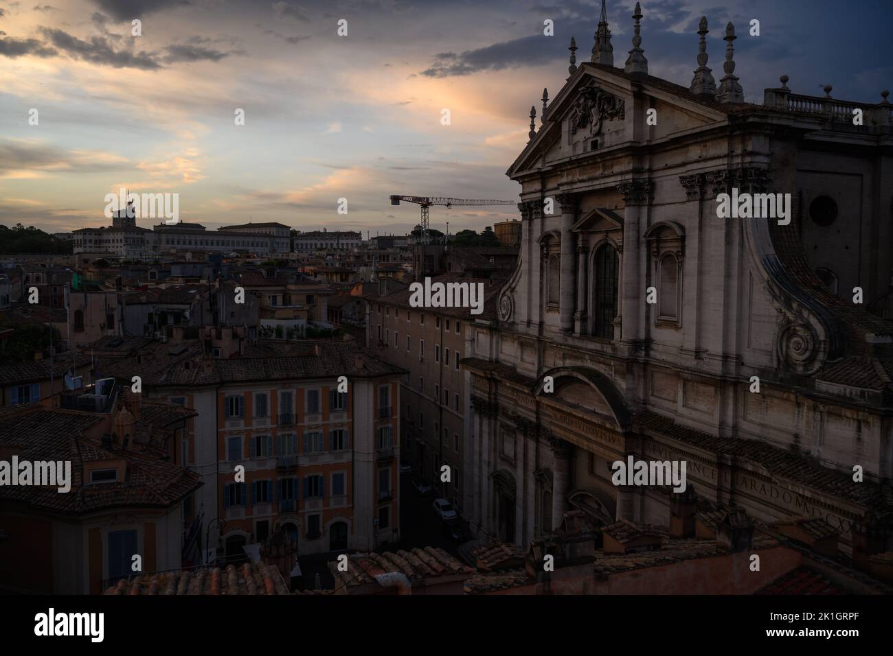 The Church of St. Ignatius of Loyola at Campus Martius. Rome, Italy ...